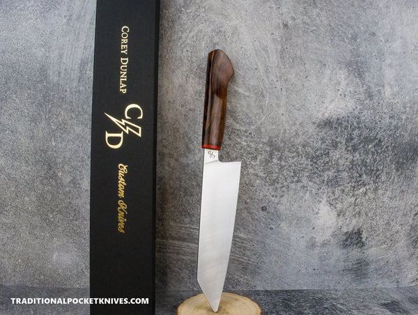 Corey Dunlap Custom Knives Inazuma Western Bunka Knife Ironwood 7.25 ...