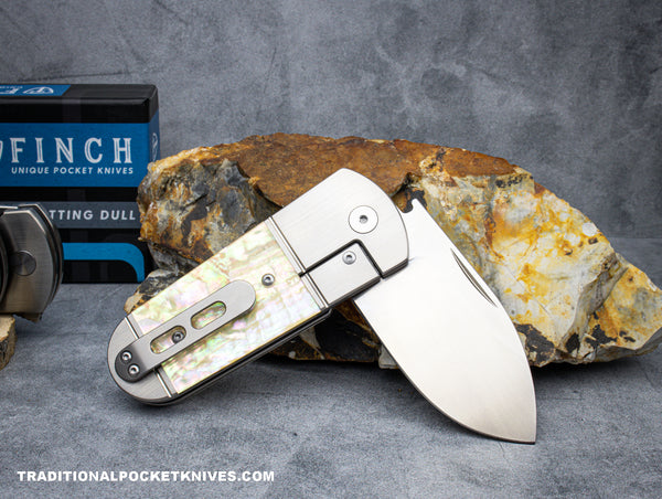 Finch Buffalo Tooth Mother of Pearl - C. Risner Cutlery LLC