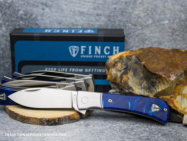 Finch Pipeline Tidal Blue Resin - C. Risner Cutlery LLC
