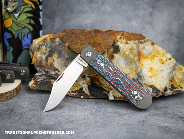 Jack Wolf Knives Little Bro Jack Fat Carbon Nebula - C. Risner Cutlery LLC