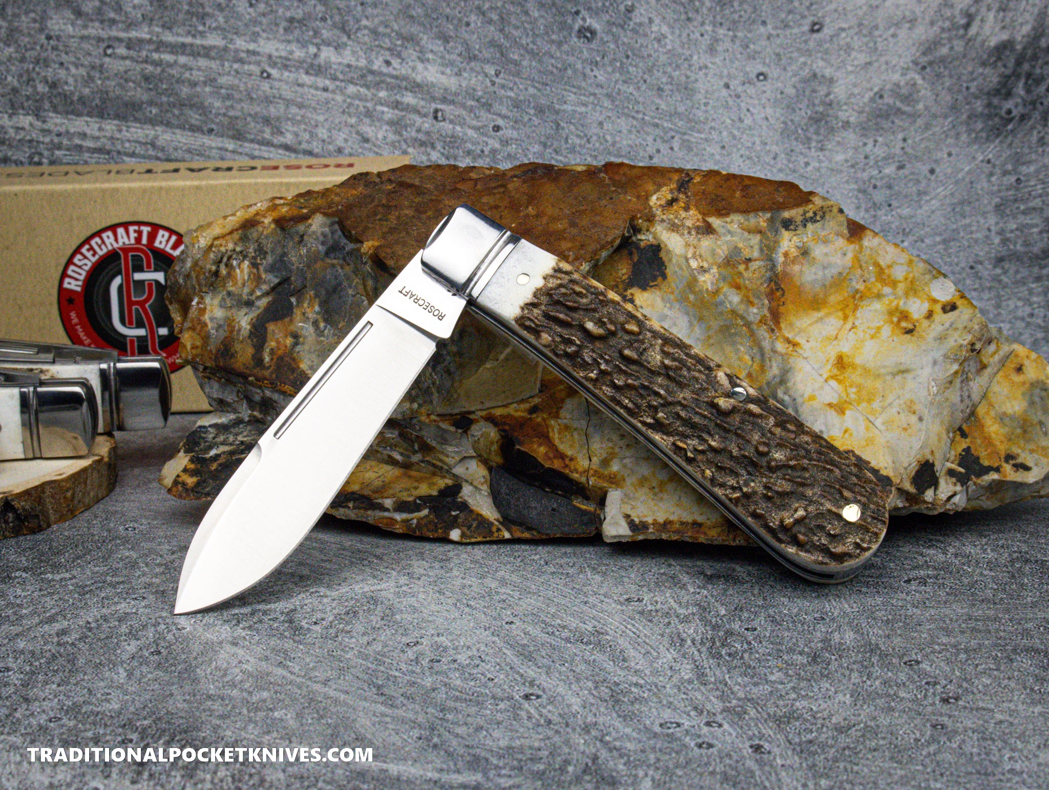 RoseCraft Blades Nolichucky Jack Stag (RCT011-STG) - C. Risner Cutlery LLC