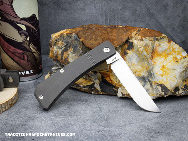 Jack Wolf Knives Pioneer Jack Smooth Titanium - C. Risner Cutlery LLC