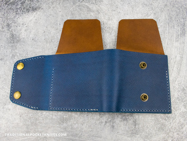 Sage Grouse Leather Cutler's Wallet "Blue Hatch Buttero/Whiskey Butter ...
