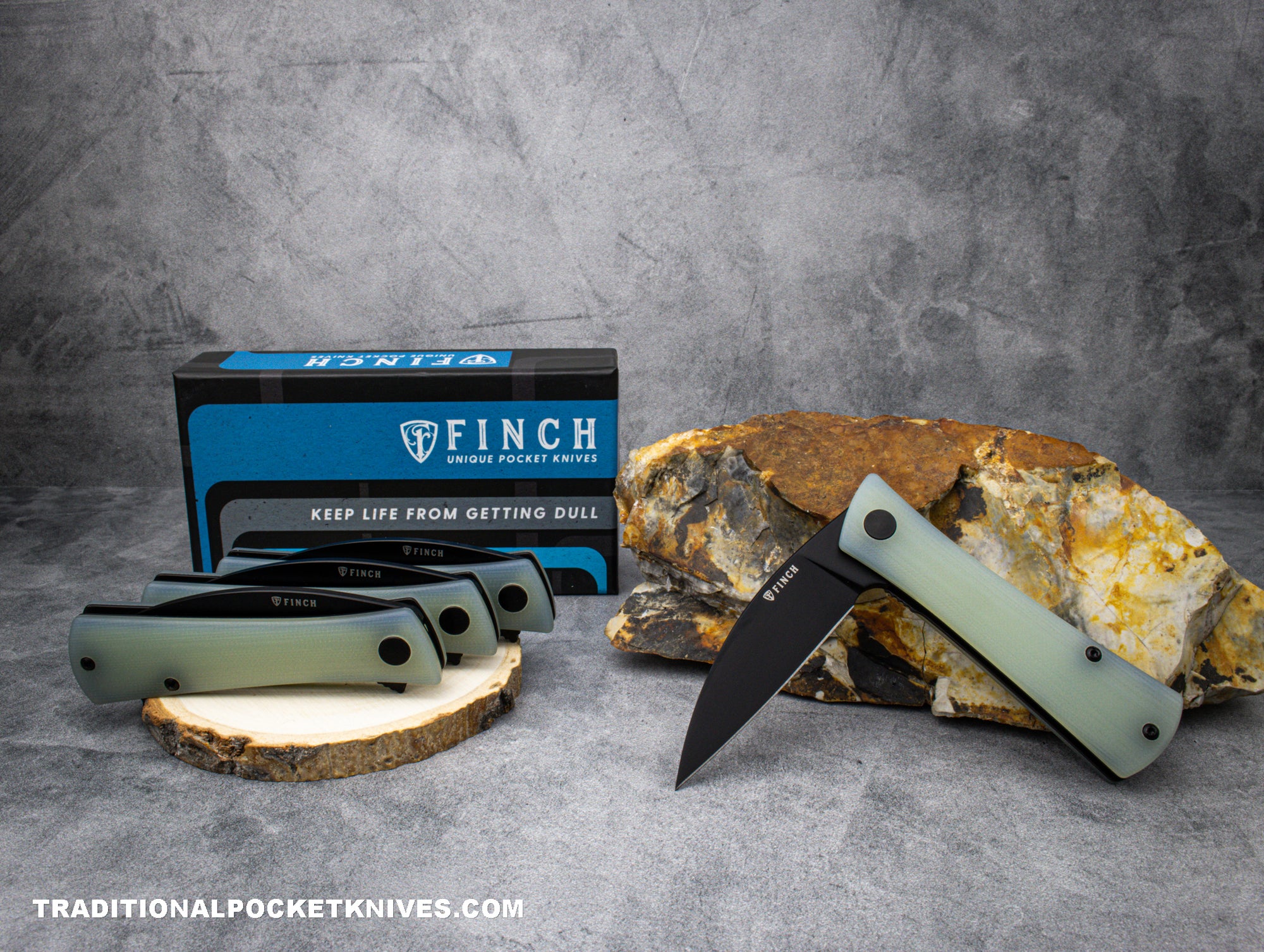 Finch Shiv Ghost Green - C. Risner Cutlery LLC
