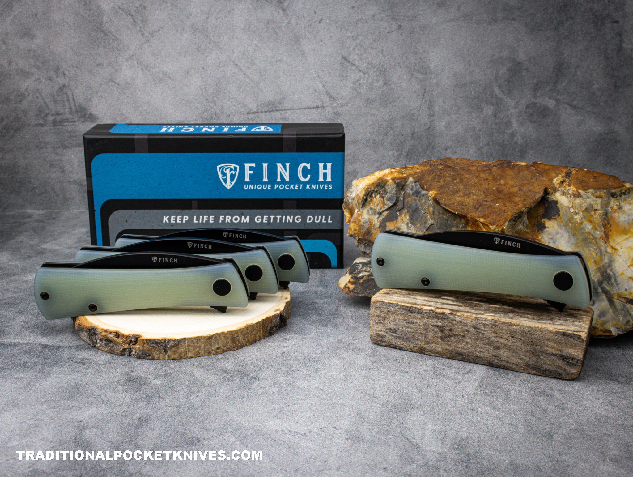 Finch Shiv Ghost Green - C. Risner Cutlery LLC