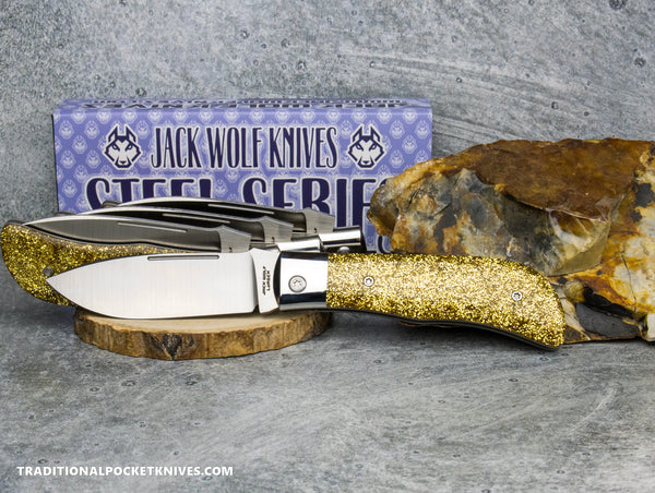 Jack Wolf Knives Exclusive Timber Jack Kirinite Gold Dust - Steel Seri ...