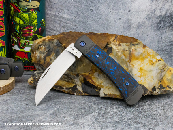 Jack Wolf Knives Venom Jack Blue Marble Carbon Fiber - C. Risner ...