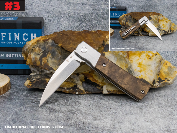 Finch Widowmaker Burlwood - C. Risner Cutlery LLC