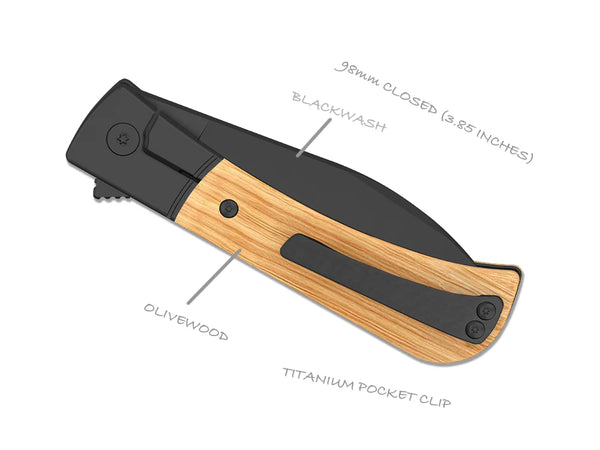 Finch Pipeline Olivewood - C. Risner Cutlery LLC