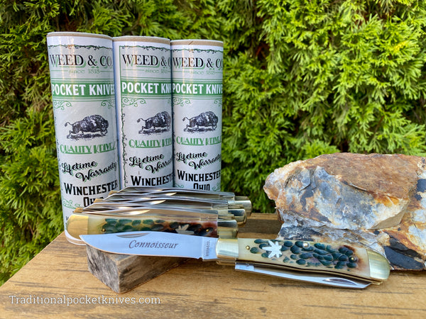 Cooper Cutlery Weed&Co. Walnut Green Bone Trapper (5219WG) - C. Risner ...